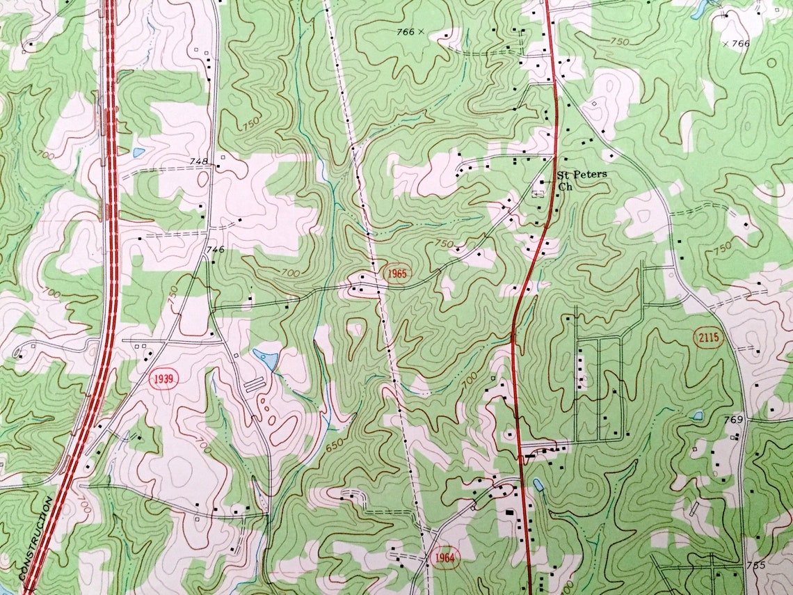 Antique Randleman North Carolina 1970 US Geological Survey | Etsy