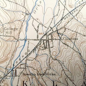 Antique Oriskany, New York 1898 US Geological Survey Topographic Map ...