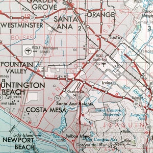 Antique Santa Ana, California 1959 US Geological Survey Topographic Map ...