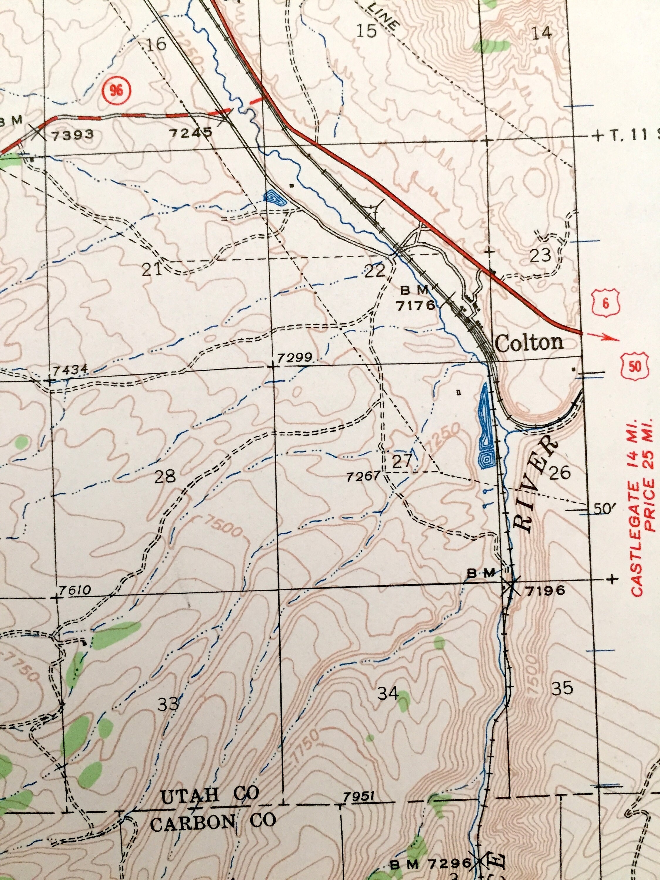 Antique Soldier Summit, Utah 1939 US Geological Survey Topographic Map ...