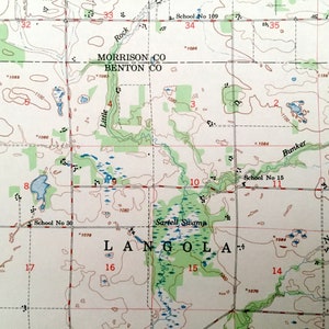 Antique Pierz, Minnesota 1948 US Geological Survey Topographic Map ...