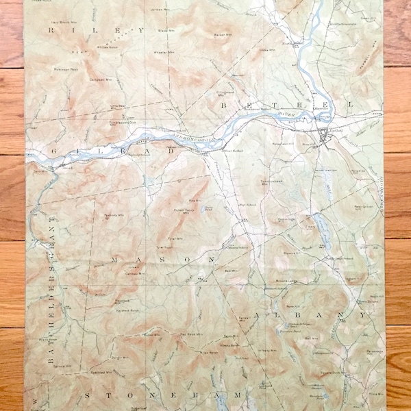 Antique Map of Gilead Maine - Etsy