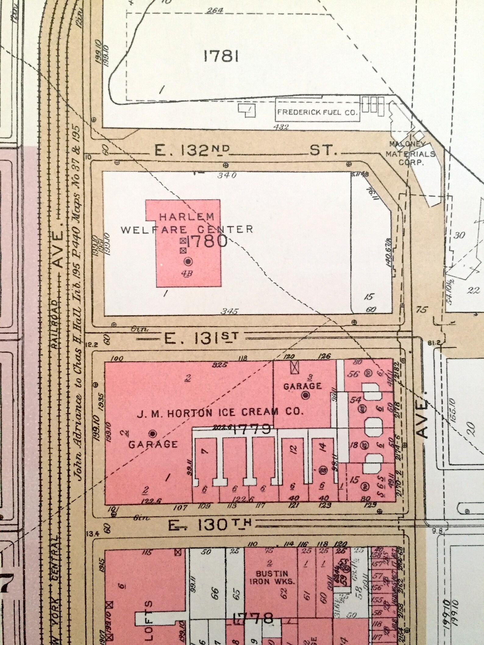 Antique Manhattan, New York City Map From Bromley's 1955 Manhattan Land ...