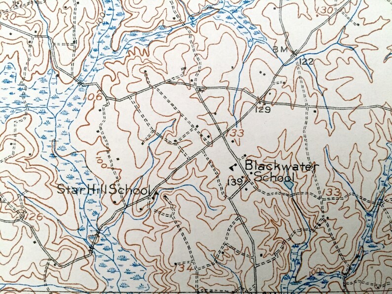 Antique Disputanta Virginia 1919 US Geological Survey - Etsy