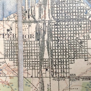 Antique Superior, Wisconsin 1892 US Geological Survey Topographic Map ...