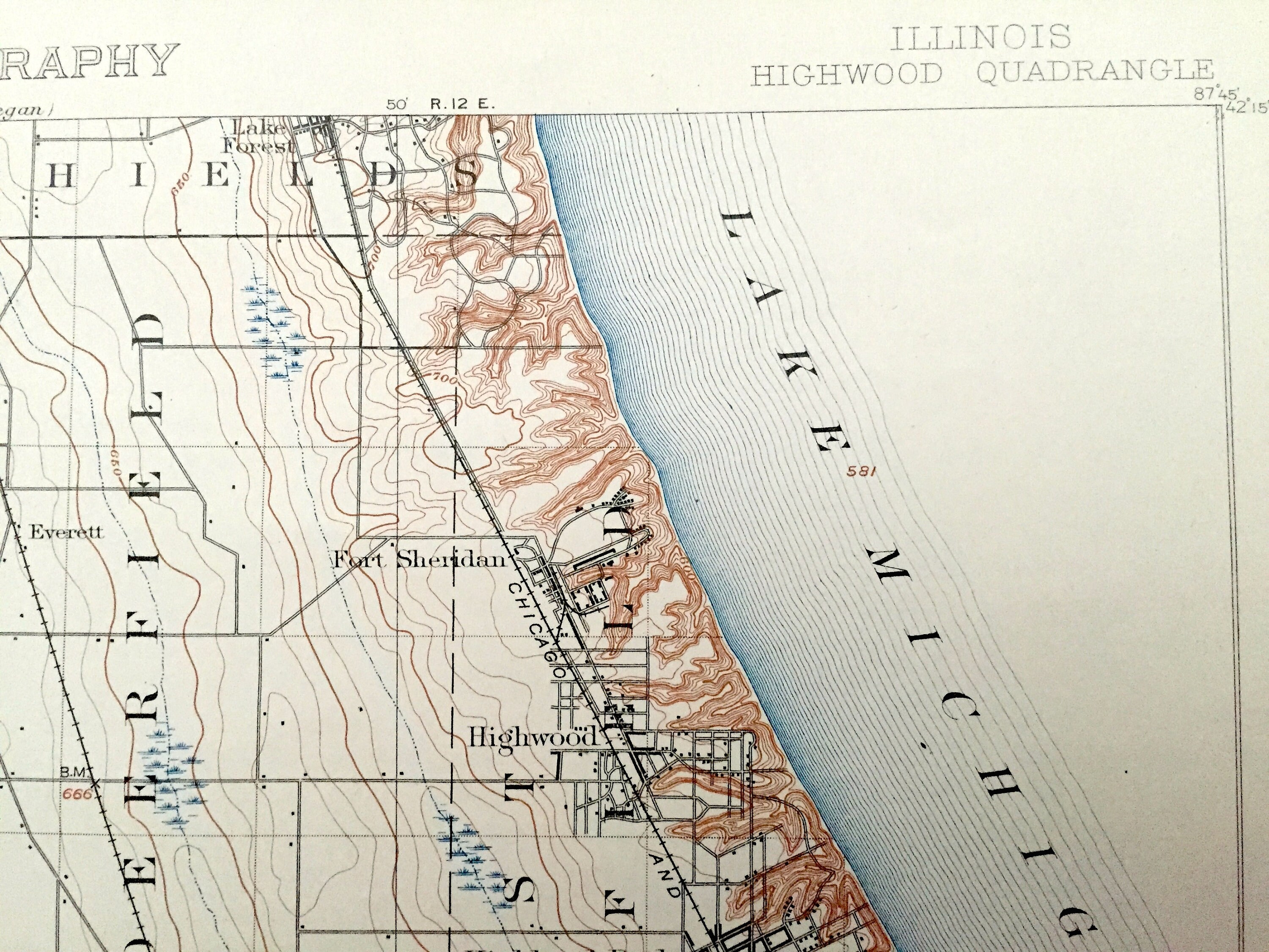 Antique Highwood Illinois 1900 US Geological Survey | Etsy