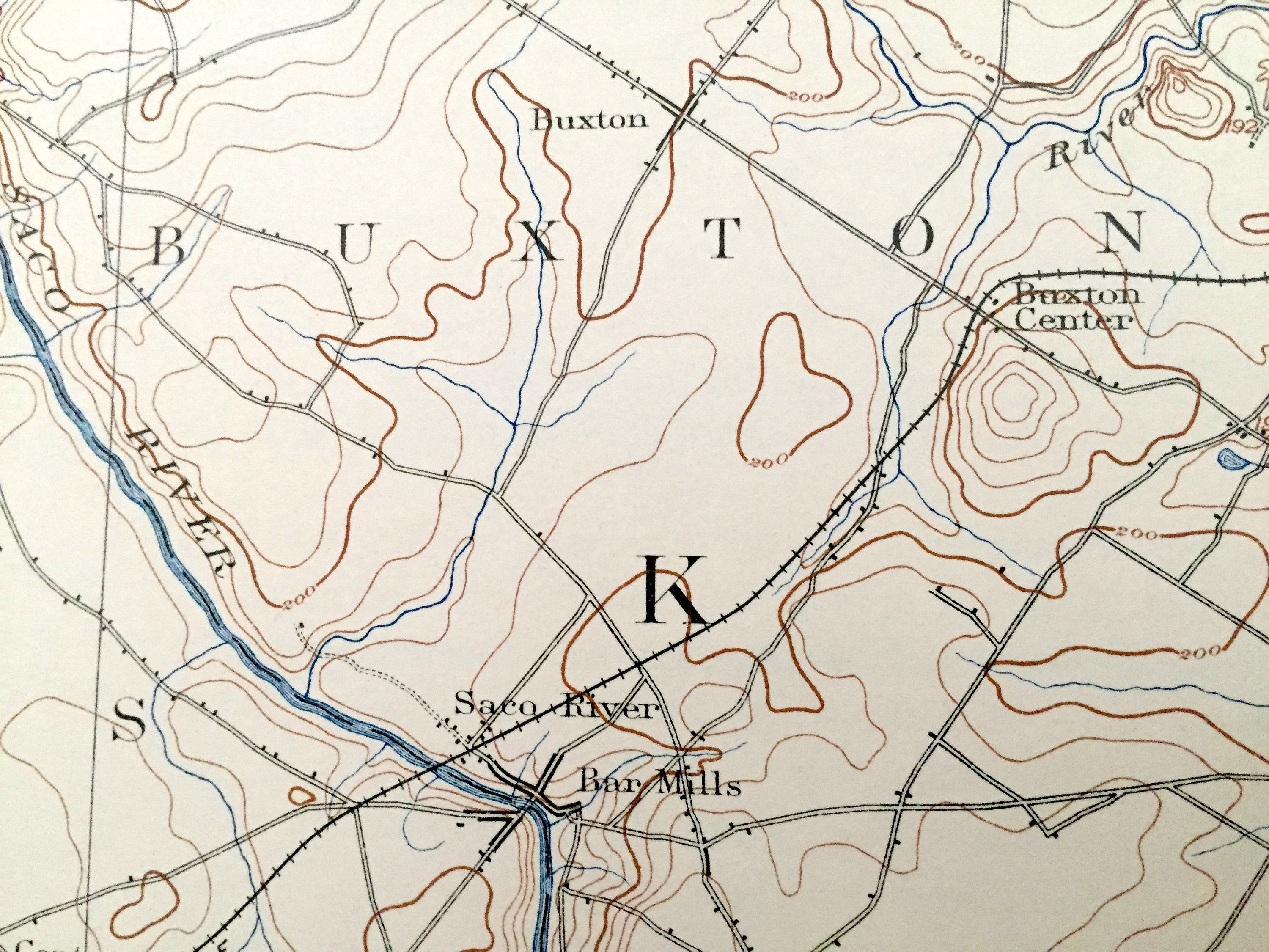 Antique Buxton Maine 1892 US Geological Survey Topographic - Etsy Australia