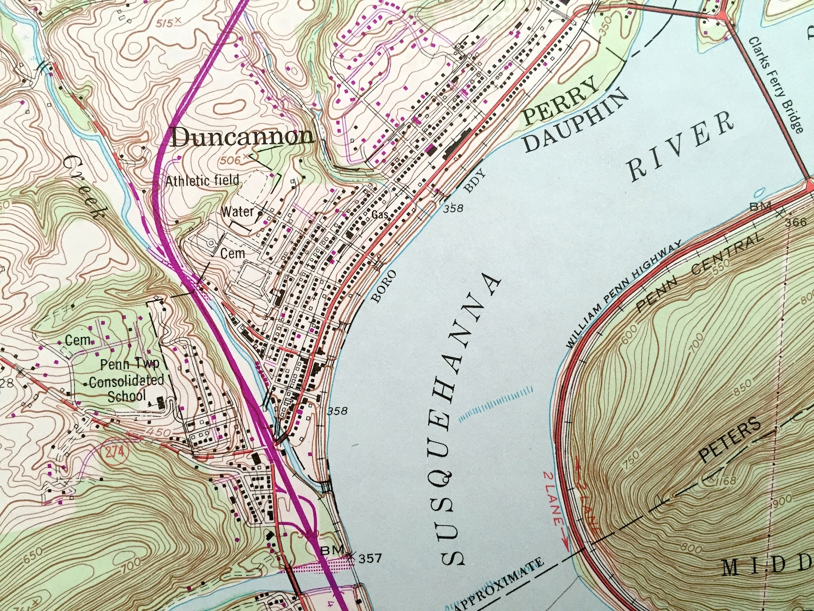 Antique Duncannon Pennsylvania 1952 US Geological Survey - Etsy