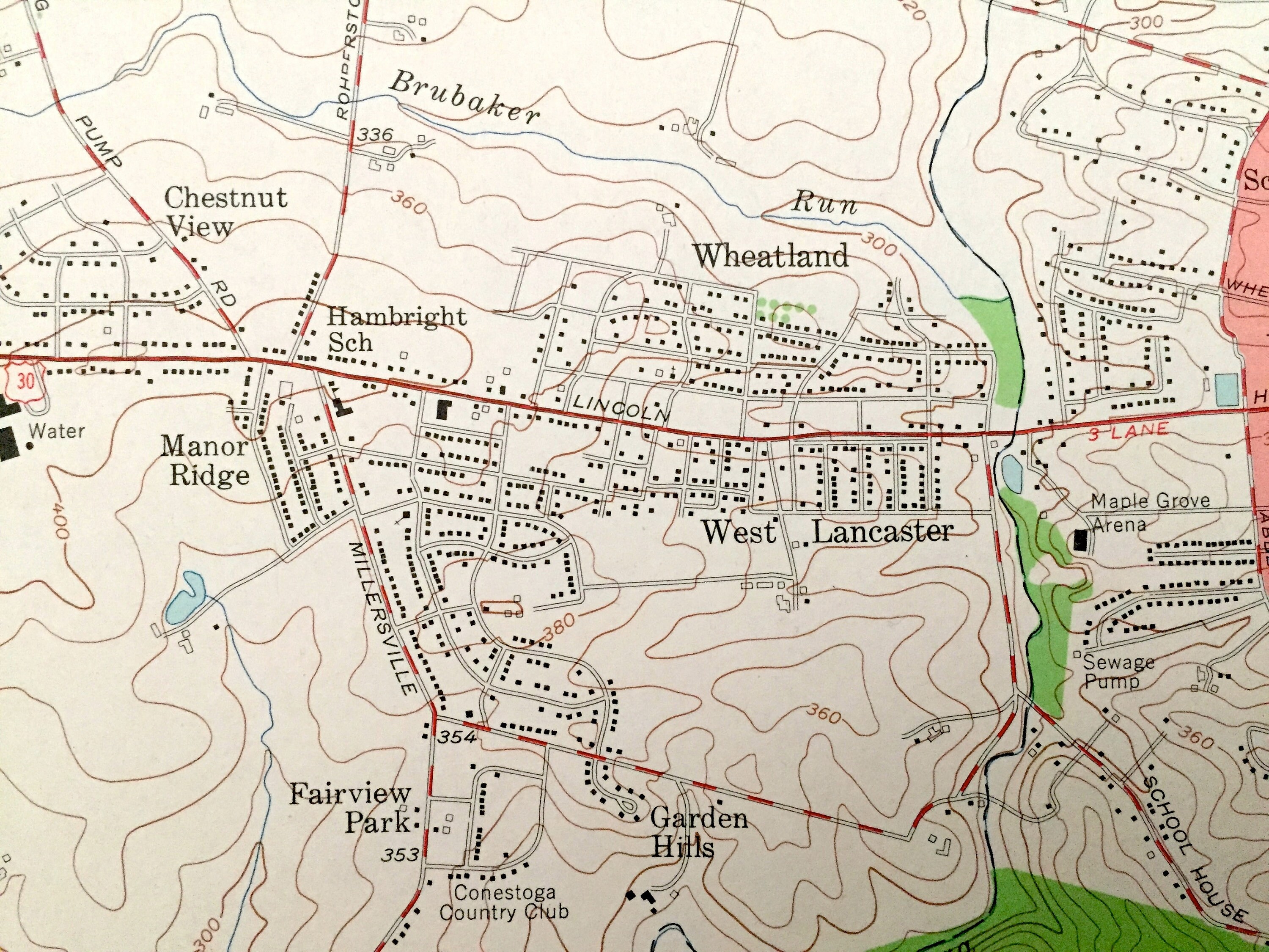 Antique Lancaster Pennsylvania 1956 US Geological Survey | Etsy