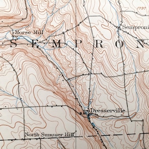 Antique Moravia, New York 1902 US Geological Survey Topographic Map ...