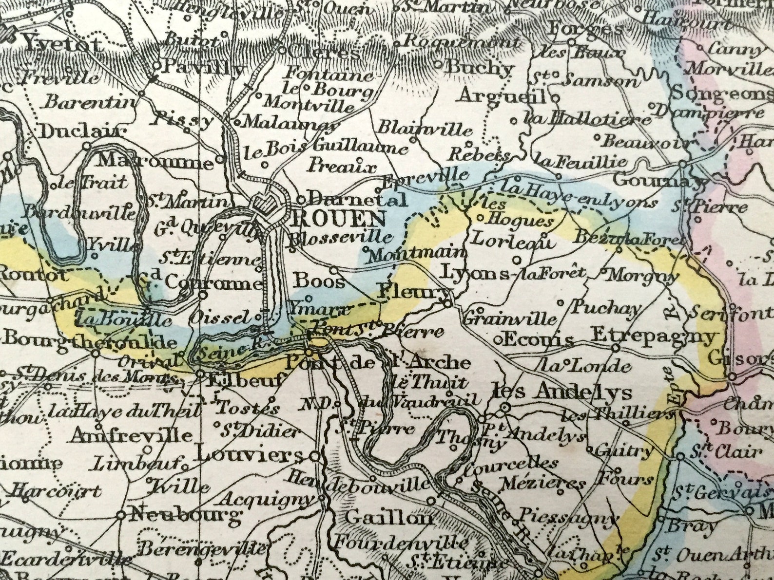 Antique 1863 France Map by Lowry & Weekly Dispatch – Paris, Versailles ...