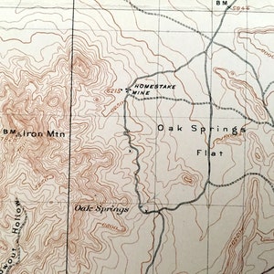 Antique Iron Springs, Utah 1906 US Geological Survey Topographic Map ...