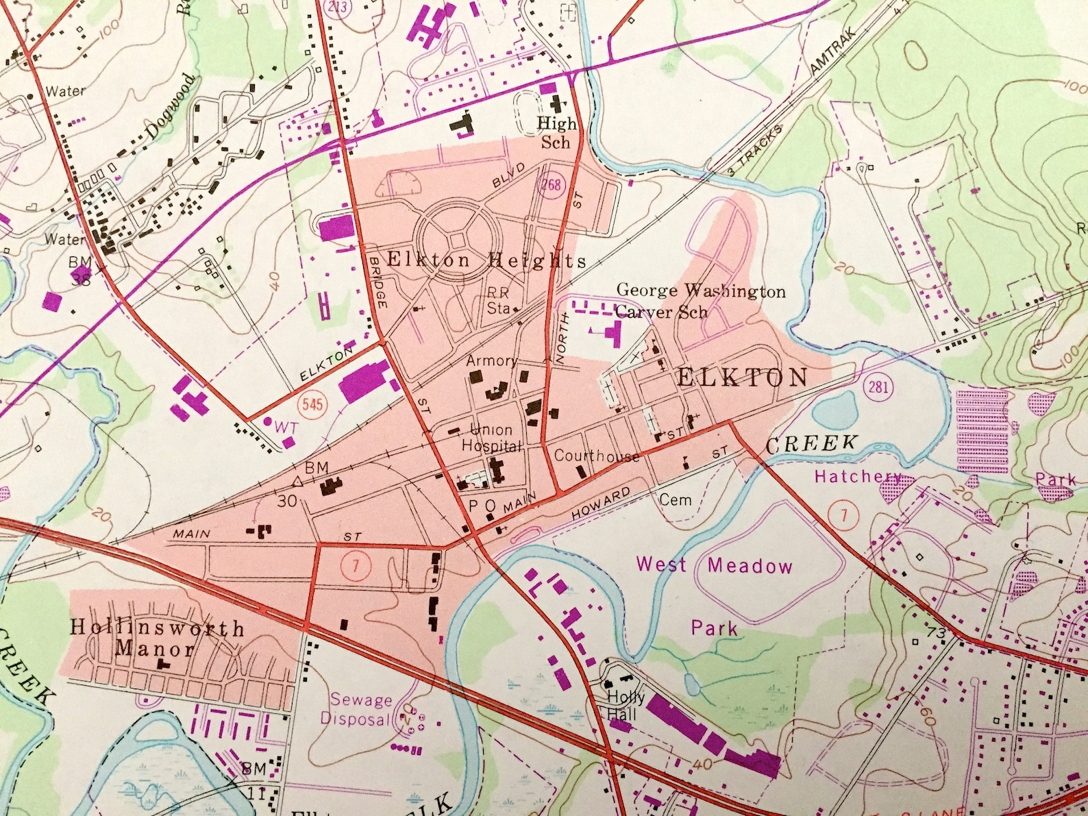 Antique Elkton Maryland 1953 US Geological Survey Topographic - Etsy