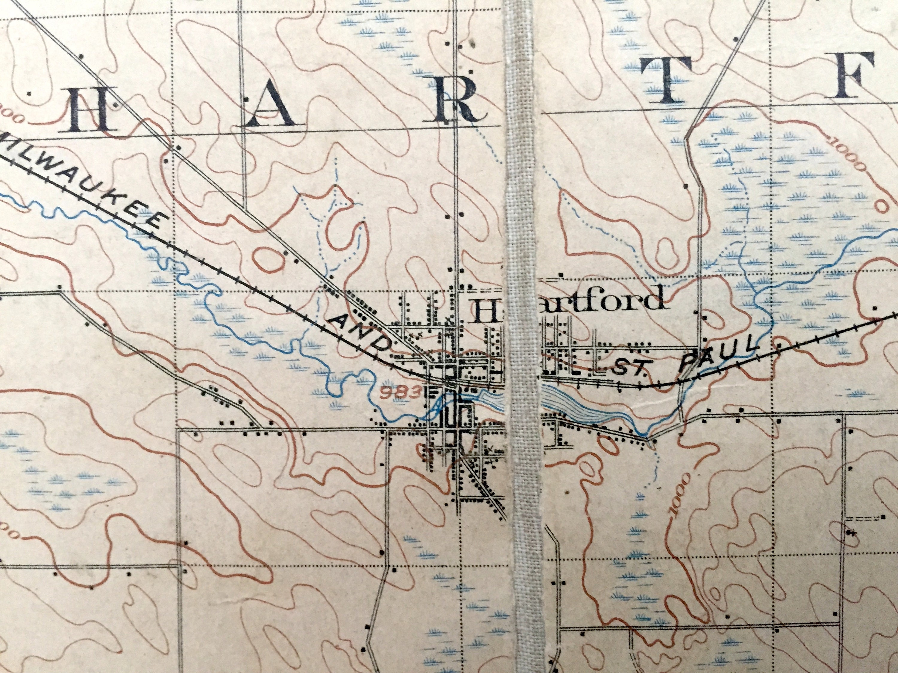 Antique Hartford Wisconsin 1888 US Geological Survey | Etsy