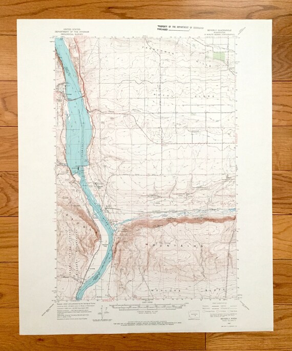 Antique Beverly Washington 1965 US Geological Survey | Etsy