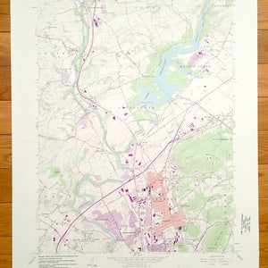 Antique Temple, Pennsylvania 1956 US Geological Survey Topographic Map ...