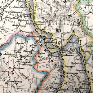 Antique 1835 Ancient Germany Map From JG Heck's Atlas Géographique ...