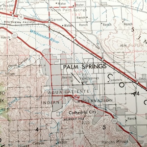 Antique Santa Ana, California 1959 US Geological Survey Topographic Map ...