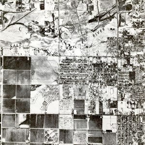 Antique Phoenix, Arizona 1971 US Geological Survey Orthophoto Map ...