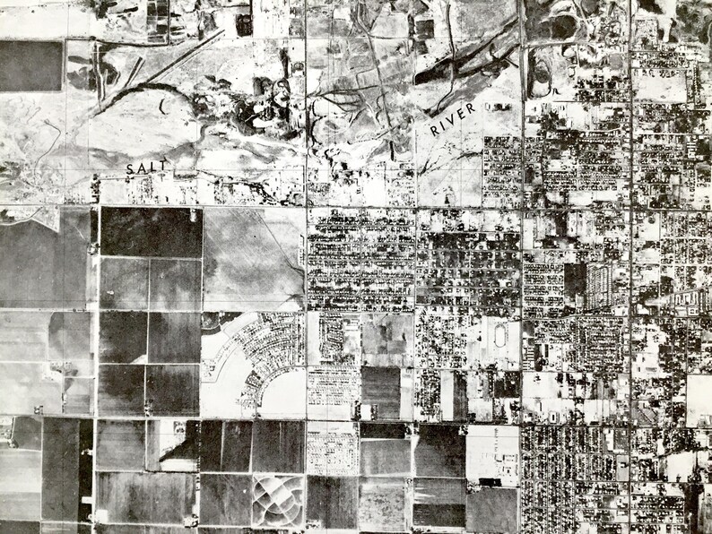 Antique Phoenix, Arizona 1971 US Geological Survey Orthophoto Map ...