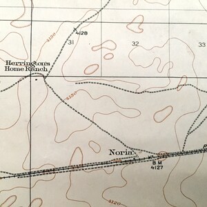 Antique Noria, New Mexico 1917 US Geological Survey Topographic Map ...