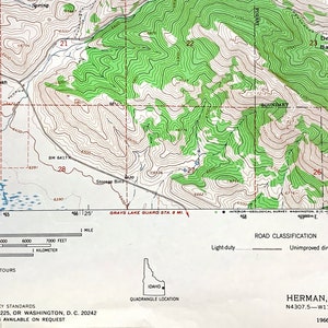 Antique Herman, Idaho 1966 US Geological Survey Topographic Map ...