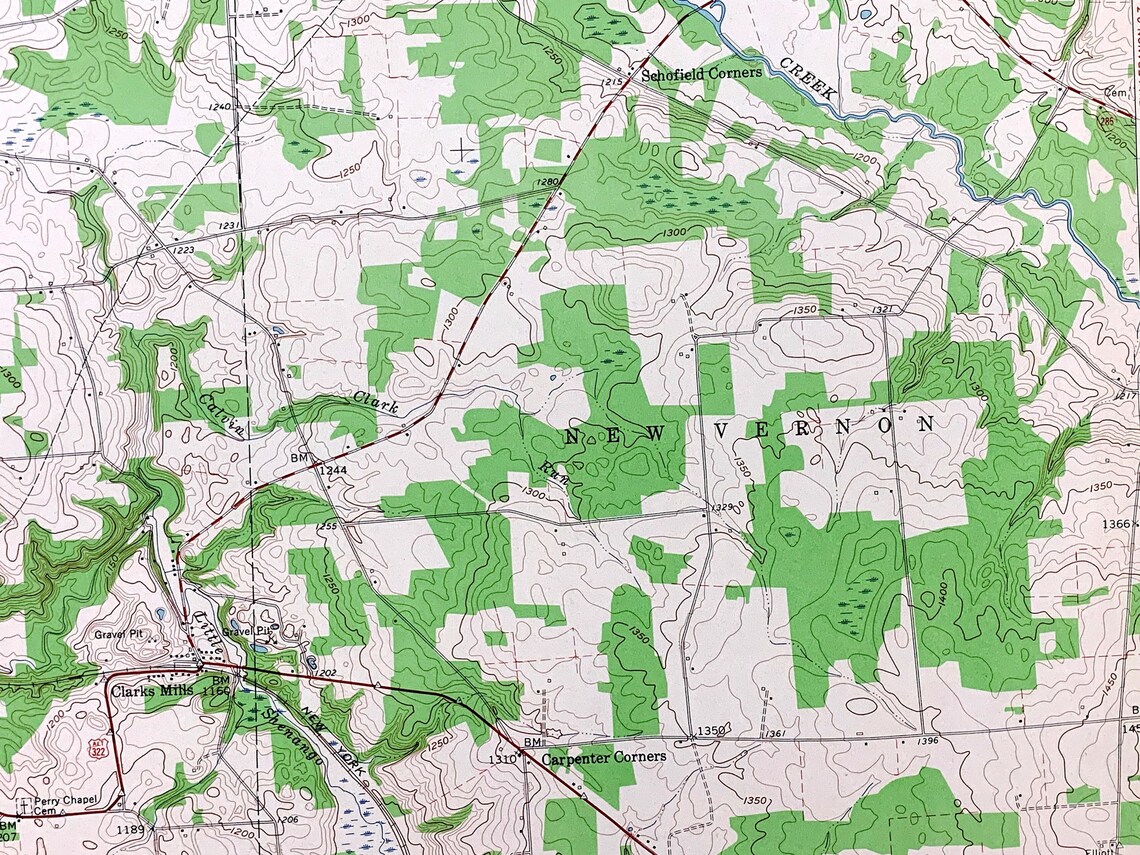 Antique Hadley, Pennsylvania 1960 US Geological Survey Topographic Map ...