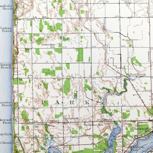 Antique Holland, Michigan 1929 US Geological Survey Topographic Map ...