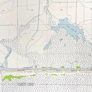 Antique Black Lake, Louisiana 1955 US Geological Survey Topographic Map ...