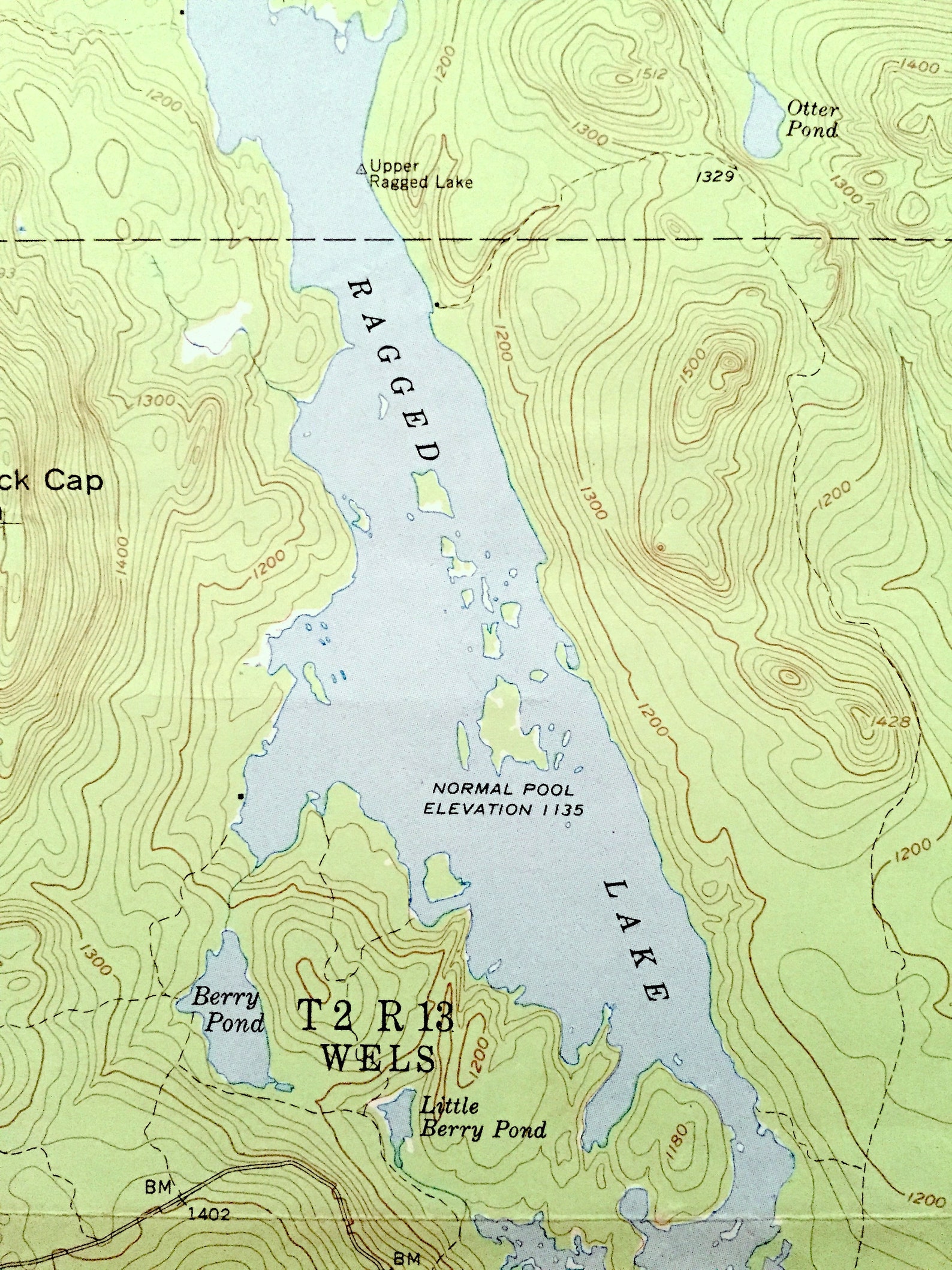 Antique Ragged Lake Maine 1954 US Geological Survey | Etsy