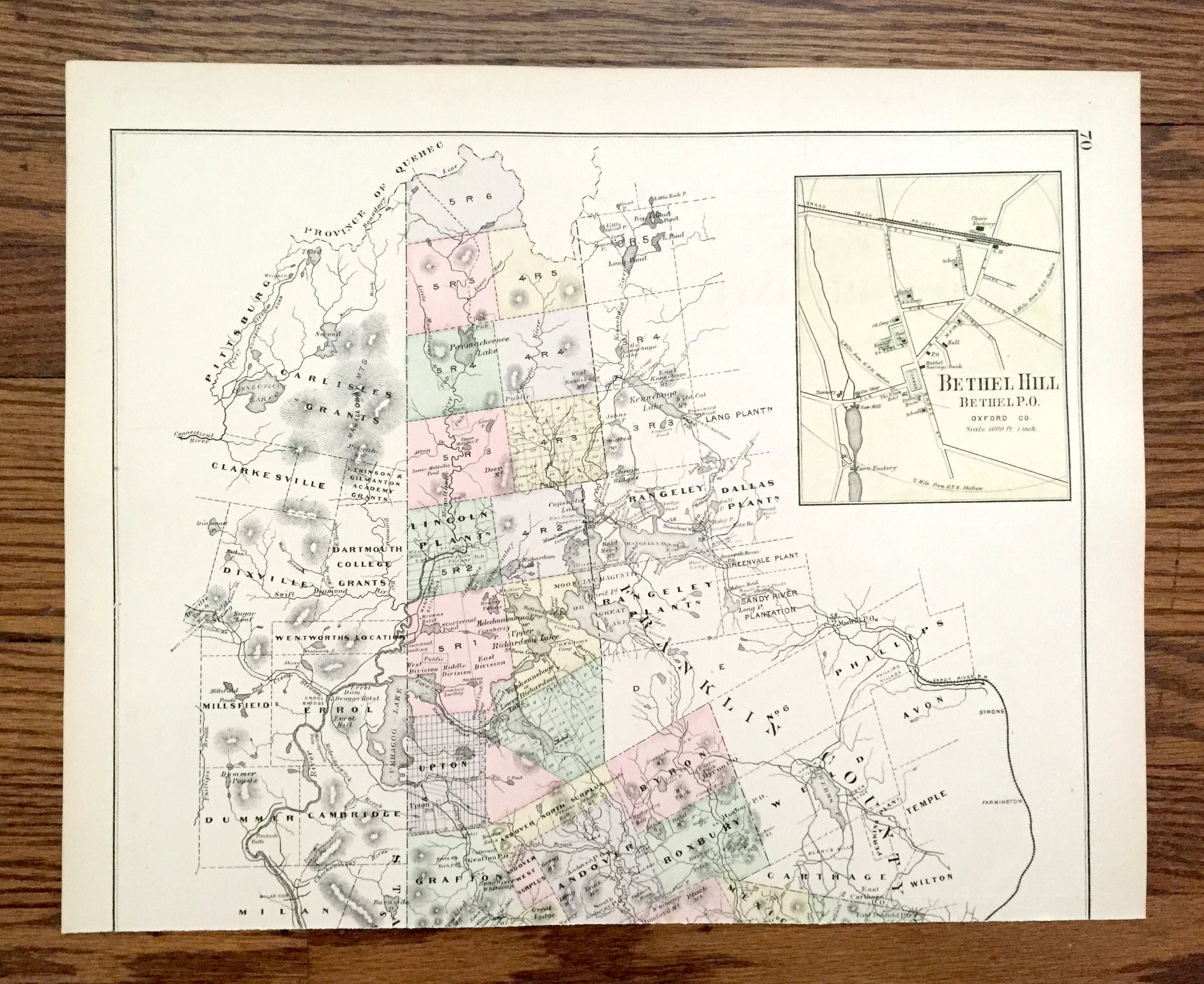 Antique 1885 Sagadahoc and Lincoln County, Maine Map by George N. Colby ...