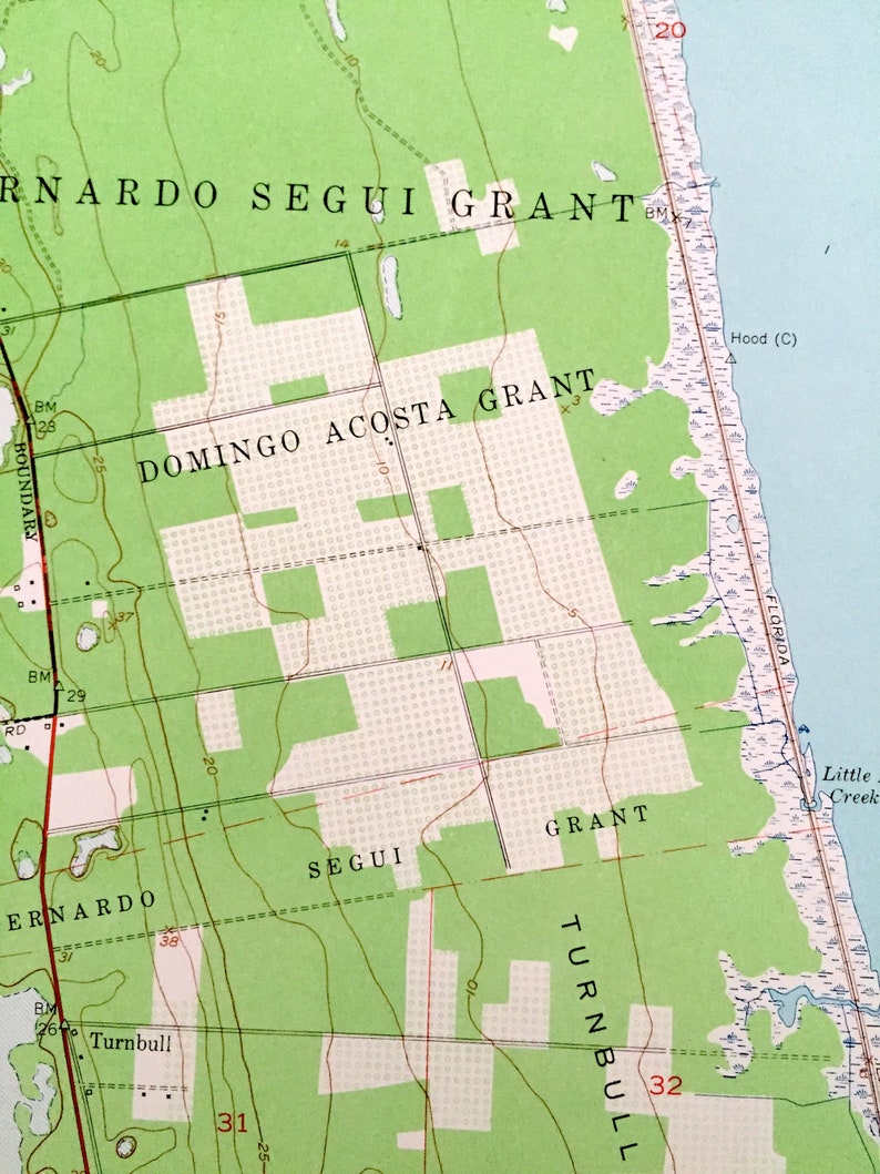 Antique Mims, Florida 1949 US Geological Survey Topographic Map ...