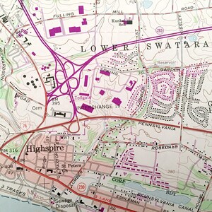 Antique Steelton, Pennsylvania 1963 US Geological Survey Topographic ...