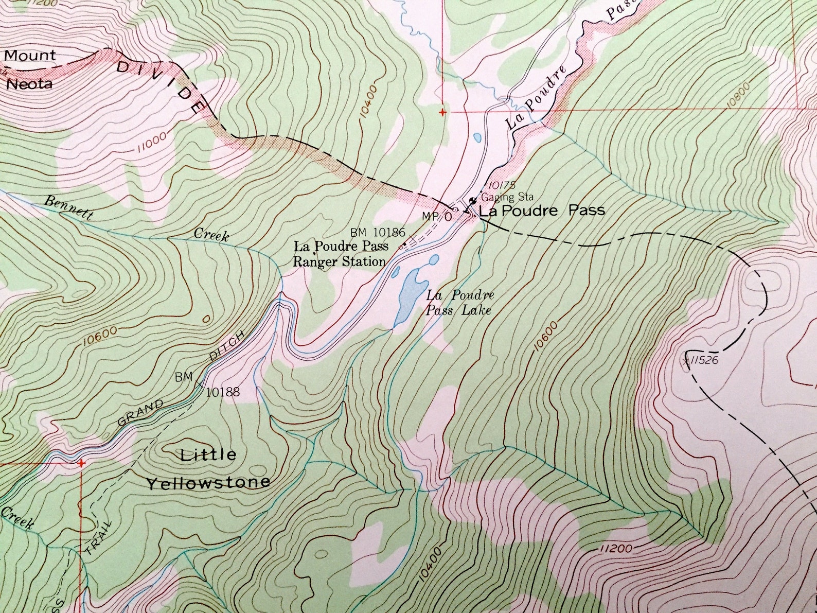 Antique Fall River Pass Colorado 1958 US Geological Survey - Etsy
