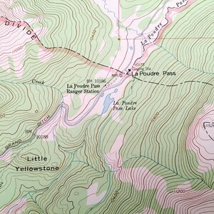 Antique Fall River Pass, Colorado 1958 US Geological Survey Topographic ...