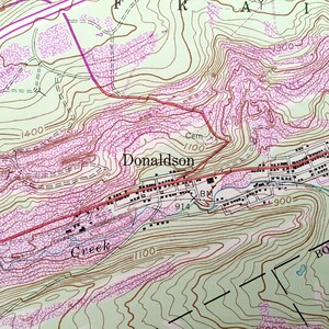 Antique Tremont, Pennsylvania 1954 US Geological Survey Topographic Map ...