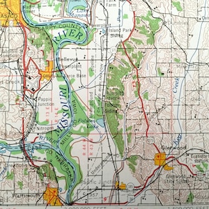 Antique Omaha, Nebraska 1958 US Geological Survey Topographic Map ...