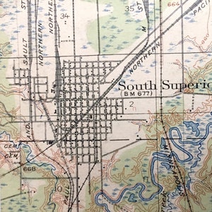 Antique Superior, Wisconsin 1892 US Geological Survey Topographic Map ...