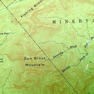 Antique Blue Mountain, New York 1954 US Geological Survey Topographic ...