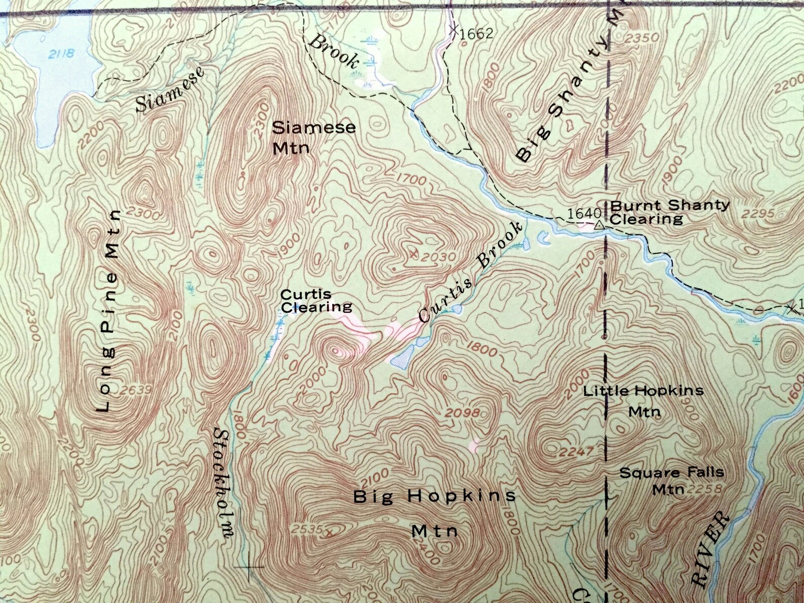 Antique Thirteenth Lake, New York 1954 US Geological Survey Topographic ...