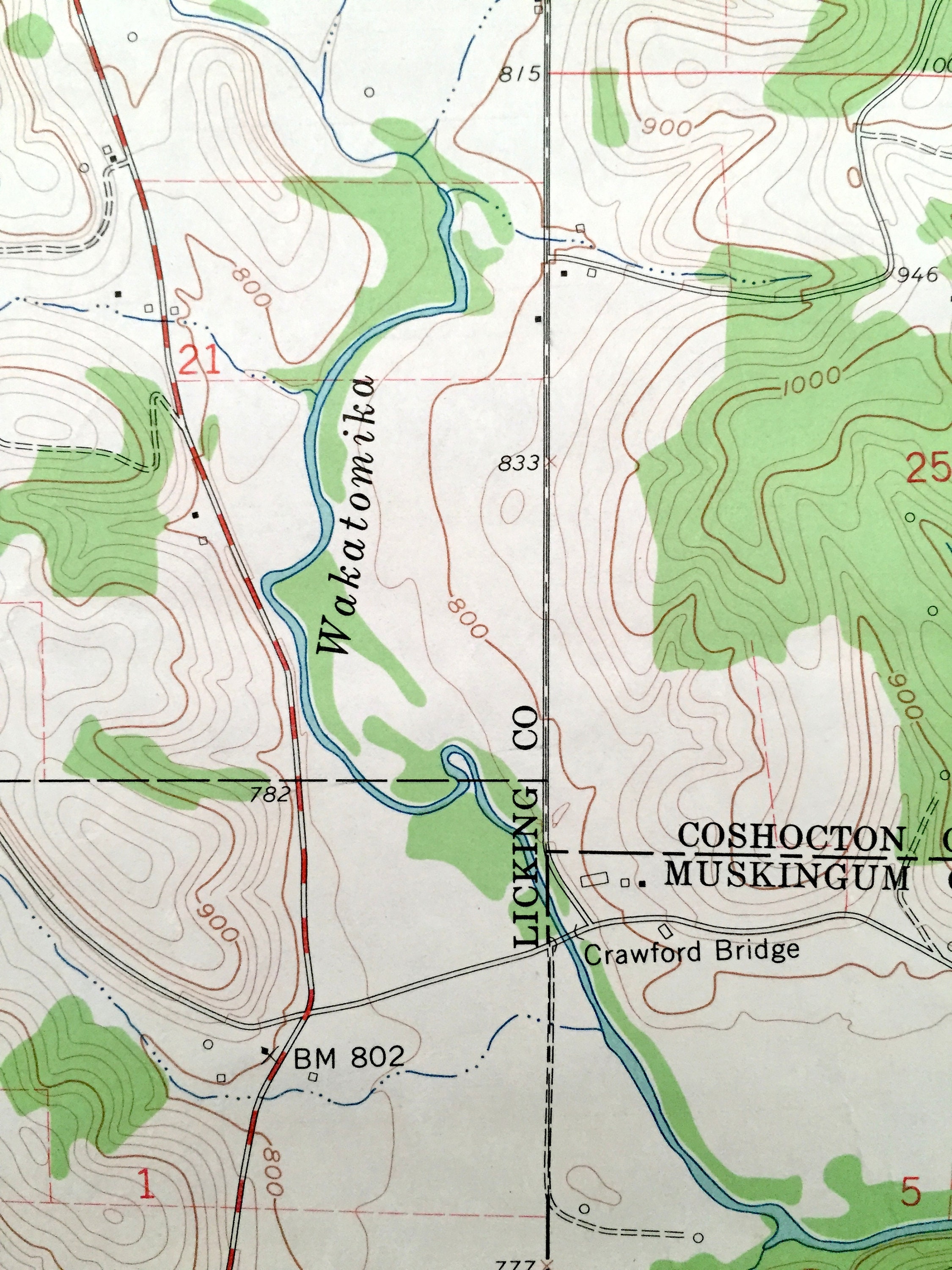 Antique Perryton, Ohio 1962 US Geological Survey Carte topographique ...