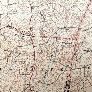 Antique Durham, North Carolina 1943 US Geological Survey Topographic ...