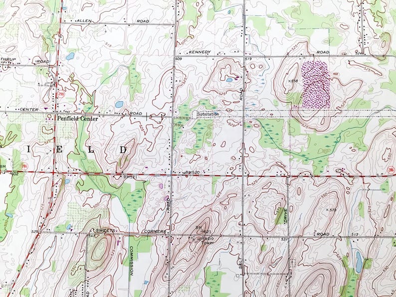 Antique Webster, New York 1971 US Geological Survey Topographic Map ...