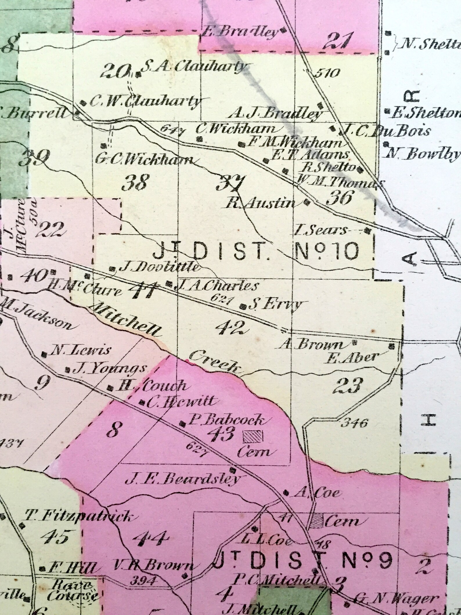 Antique 1874 Montour, New York Map From Pomeroy, Whitman & Co. Atlas of ...