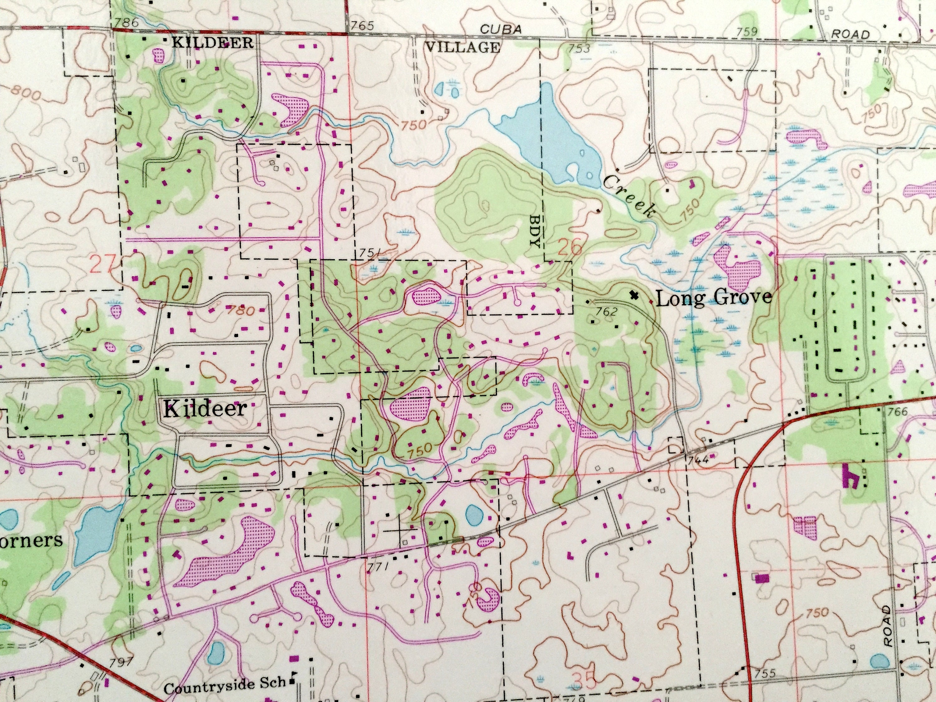 Antique Lake Zurich Illinois 1960 US Geological Survey Carte | Etsy