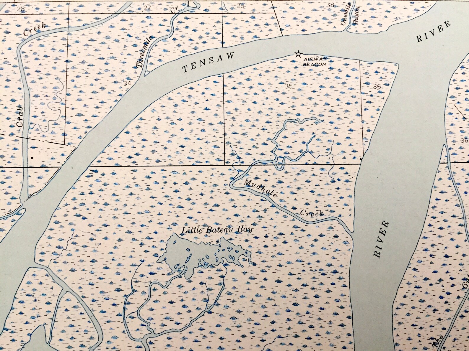 Antique Bridgehead, Alabama 1943 US Geological Survey Topographic Map ...