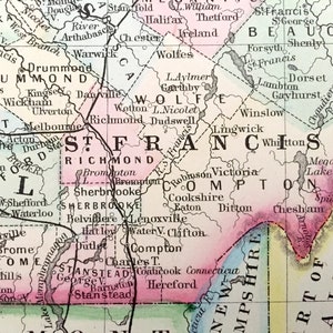 Antique 1871 Quebec, Canada Map by S.A. Mitchell – Montreal, Three ...