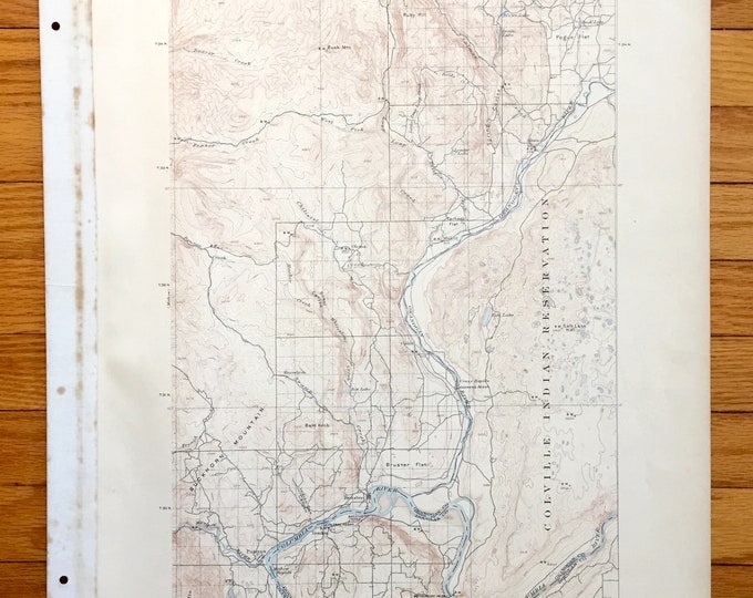 Antique Okanogan, Washington 1905 US Geological Survey Topographic Map ...