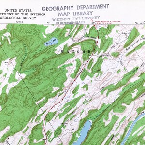Antique Natural Dam, New York 1961 US Geological Survey Topographic Map ...