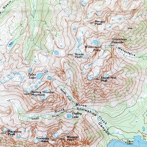 Antique Grand Teton National Park, Wyoming 1968 US Geological Survey ...